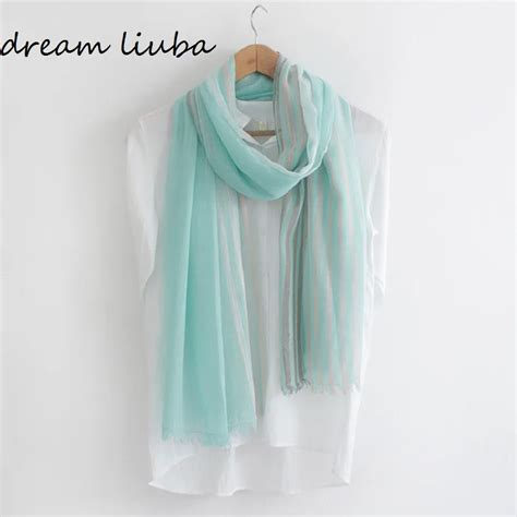 새로운 리넨 스트라이프 여성 스카프 슈퍼 대형 얇은 섹션 태양 보호 스카프 봄 여름 가을 목도리scarf Silkscarf
