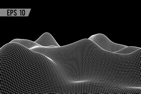 3d 連接背景線框地形景觀音樂均衡器概念區塊鏈和加密貨幣技術背景向量插圖向量圖形及更多二進制碼圖片 二進制碼 互聯網 保安 Istock