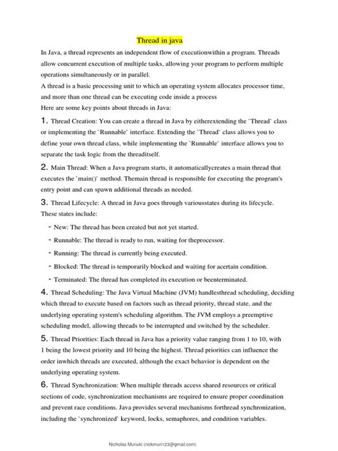 Threads And Process Pdf Scheduling Computing Class Computer