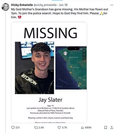 Missing Teen Jay Slaters Mum Issues Theory On Sons Disappearance In