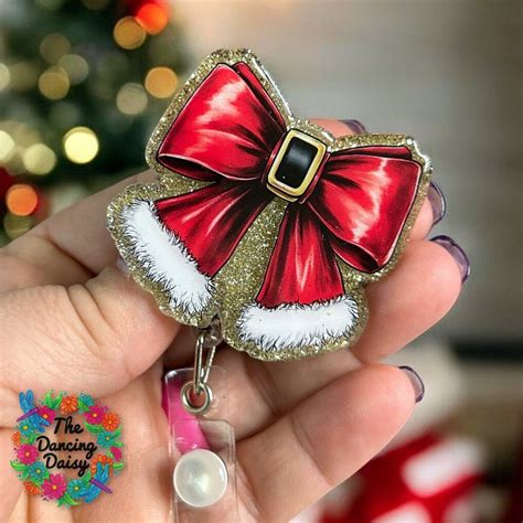 Santa Bow Decal And Acrylic Blank Combo Moxie Vinyls
