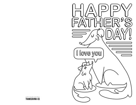 Happy Fathers Day Coloring Card Coloring Pages