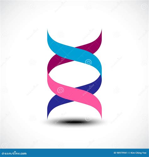 Dna Genetisch Teken Elementen En Pictogram Vector Illustratie