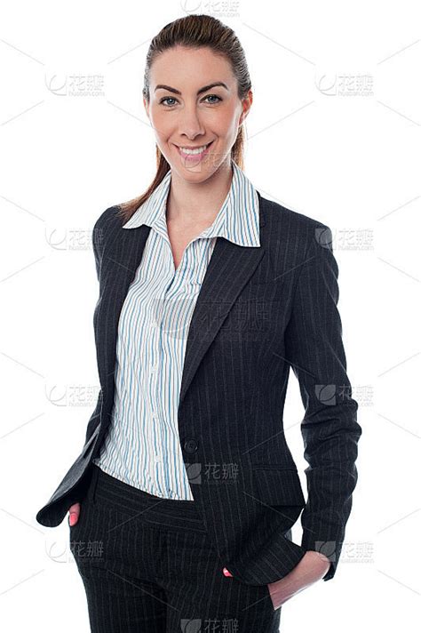 美丽的女商人孤立在白色