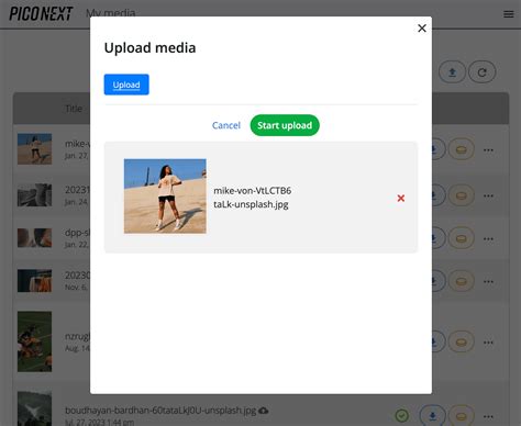 Upload Media For Token Minting Piconext