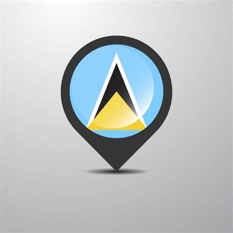 Saint Lucia Map Pin 14058877 Vector Art At Vecteezy