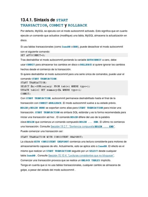 Autocommit Pdf Sql Software De Gestión De Datos