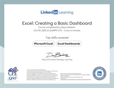 Satya Katakam On Linkedin Certificate Of Completion