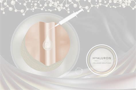 ヒアルロン酸皮膚溶液広告使用準備ができている化粧品広告背景を持つ白コラーゲン血清ドロップイラストベクター Dnaのベクターアート素材や画像