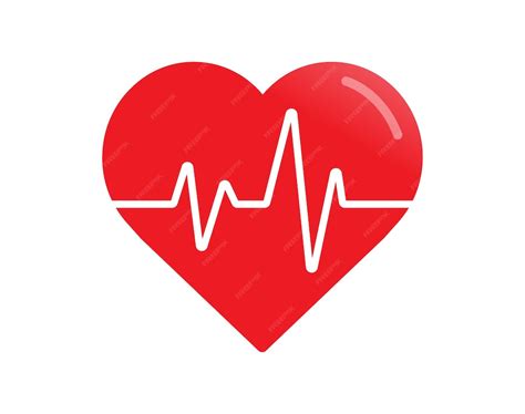 Premium Vector Heartbeat Line In Heart Icon Pulse Rate Healthcare