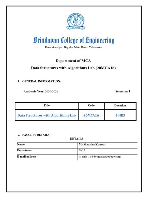 Data Structure And Algorithm Lab Manual Pdf