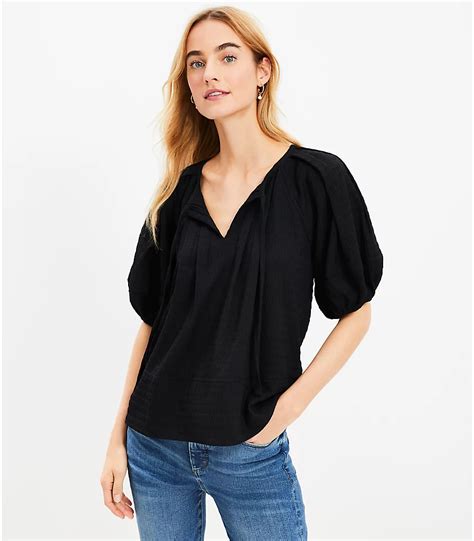 Womens Black Blouses And Shirts Loft