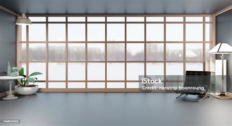 일본식 방 최소 Muji 배경 빈 방 배경 Zen 개념 나무 바닥 인테리어와 벽 3d 그림 0명에 대한 스톡 사진 및 기타