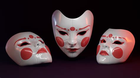 Stl File Geisha Mask Ready To Print 🇯🇵 ・3d Printable Model To Download