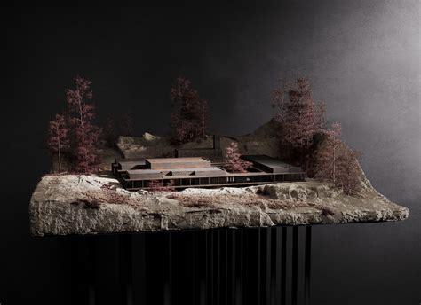 Dark Wood Architecture Model