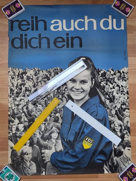 Plakat Poster Werbung Orig Ddr Fdj Partei Sed Propaganda 1960er In