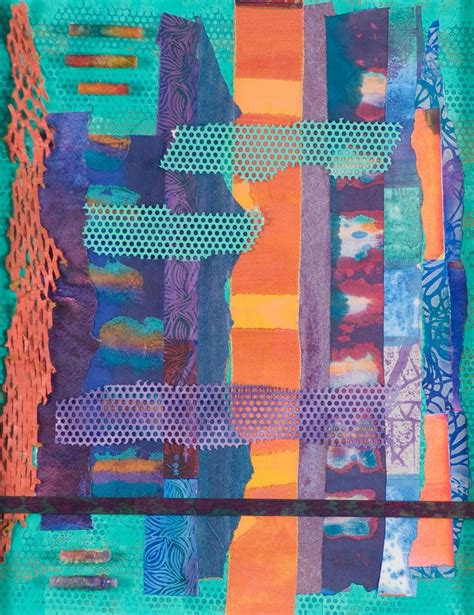 Assemblage Contemporary Art Quilt Fabric Patterns Design Art Quilts