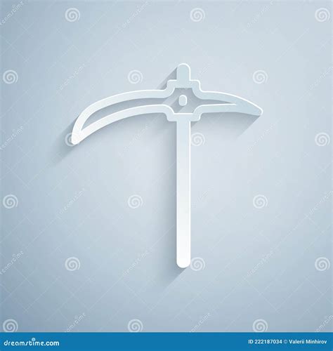 Icono De Recorte De Papel Aislado En Fondo Gris Estilo De Arte De