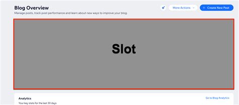 Wix Blog Overview Page