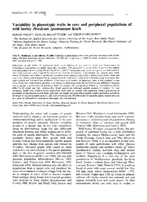 Pdf Fine Scale Spatial Genetic Structure In A Predominantly Selfing Plant Role Of Seed And