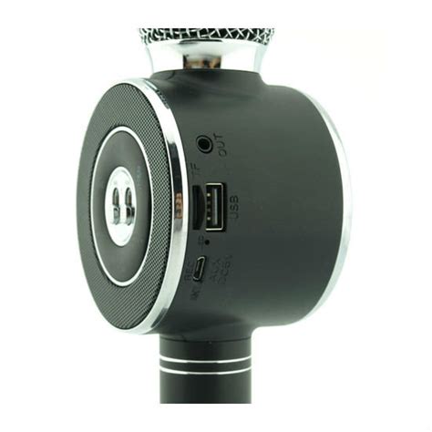 Микрофон колонка WS 668 Bluetooth FM microSD USB AUX со светомузыкой