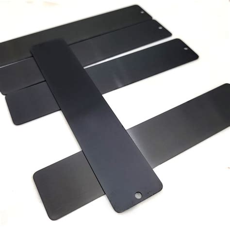 5 Pack Engravable Metal Black Bookmark Laser Engravable Blanks Laser