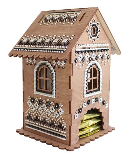 Tea Bag And Coffe Pod Hose Box Tea House From MP Studia Beads Embroidery Kit Kits Casa