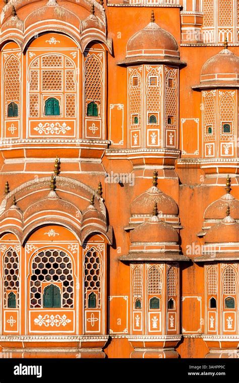 Facade Of The Hawa Mahal Palace Of The Winds Jaipur Rajasthan India