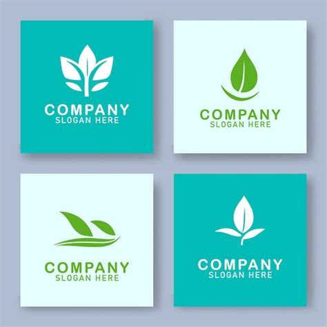 Colección de logotipos de cosméticos de naturaleza libre de vectores