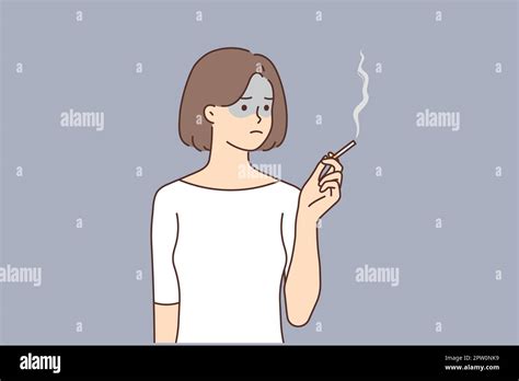 Girl Smoking Cigar Stock Vector Images Alamy