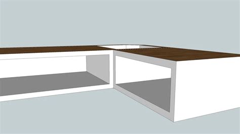 Corner Long Project Table 3d Warehouse