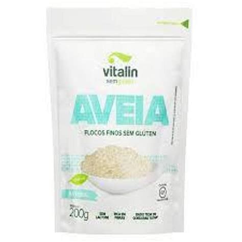Aveia Em Flocos Finos Sem Glúten g Vitalin Alimentos Básicos Magazine Luiza