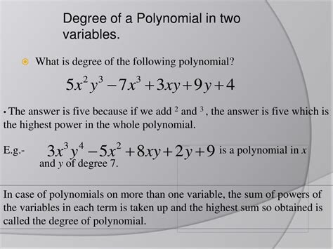 Ppt Polynomials Powerpoint Presentation Free Download Id 2416288