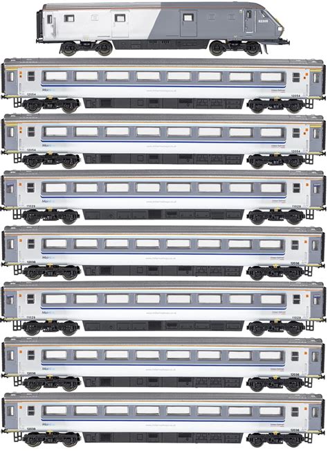 Dapol 2d 017 101 Mk3 Coach Set In Chiltern Railways Mainline Silver