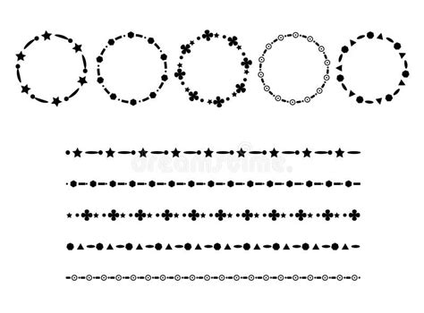 Round Templates Geometric Brushes For Design Stock Vector