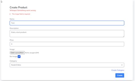 BUG Create Product Image Needed Even When No Image Is Clicked