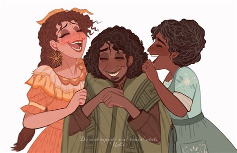 Pepa Madrigal Julieta Madrigal And Bruno Madrigal Encanto Drawn By