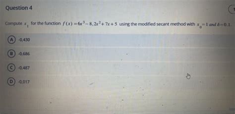 compute x1 for the function f x 6x3−8 2x2 7x 5