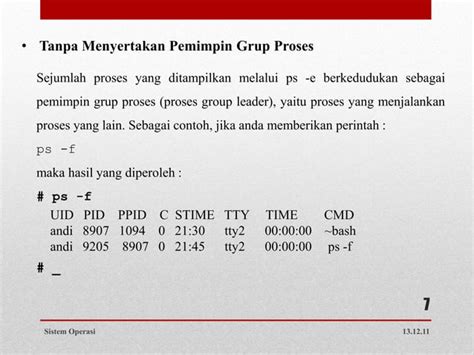 Sistem Operasi Pertemuan 7 Ppt