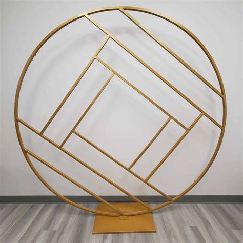 Gold Geo Circle Backdrop Calgary Event Wholesale Wedding And Event Decor