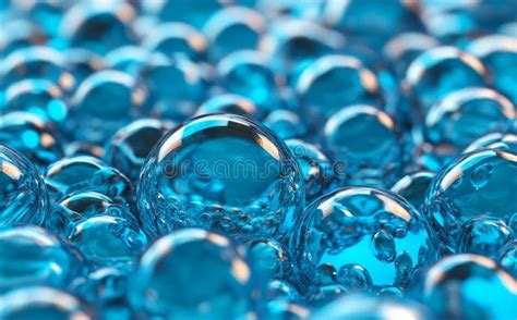 Blue Glass Spheres And Abstract Molecular Structures Are Depicted In A 3d Rendering With A Glass