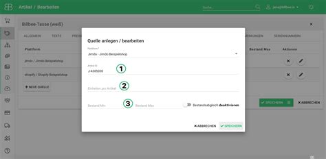 Automatischer Bestandsabgleich Billbee Hilfe
