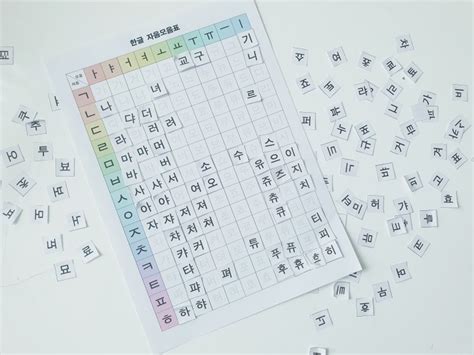 하둥이 한글놀이 자음모음표 놀이 무료파일 네이버 블로그