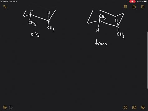 Solvedcis Trans Isomerism Is Also Possible In Molecules With Rings