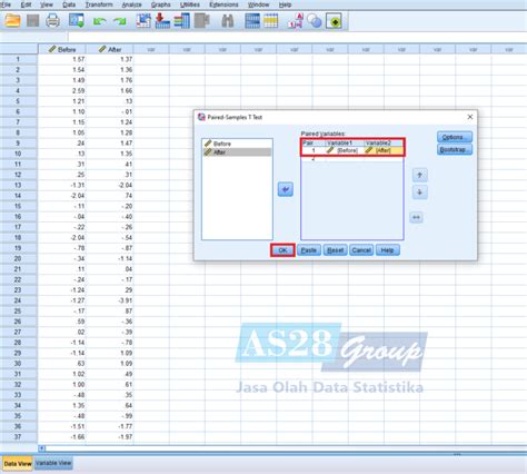 Uji Paired Sample T Test As28 Group
