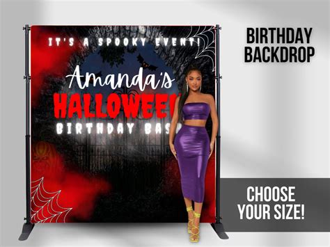 Halloween Backdrop Photo Step Repeat Edtable Backdrop Photo Step An Funeral Program Templates