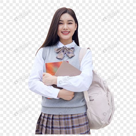 교과서를 들고 있는 여학생의 이미지 Png 일러스트 무료 다운로드 Lovepik