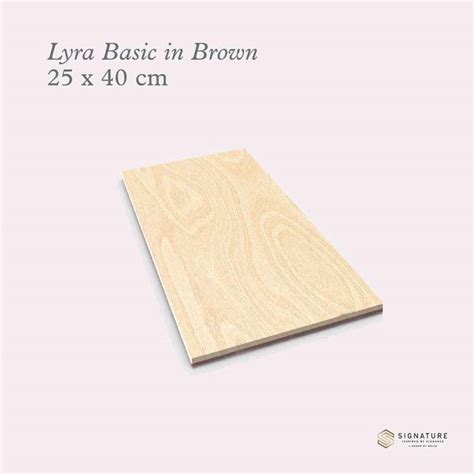 Jual KERAMIK DINDING 25X40 LYRA BASIC BROWN MULIA TILE Di Seller