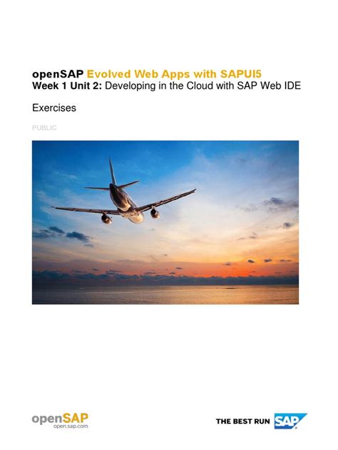 Opensap Ui52 Week 1 Unit 2a 2b Exercises Pdf Integrated Development