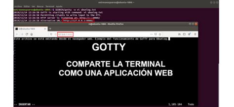 gotty comparte la terminal como una aplicación web ubunlog